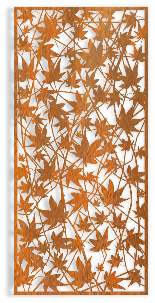 Leaf 8 Privacy Screen - Corten Steel - Iron Leaf Studio